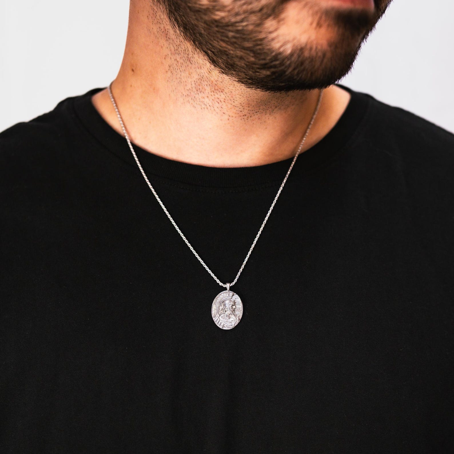 Ares Necklace - 18K Gold Pendant Necklace for Men - Achilles Mens Greek ...