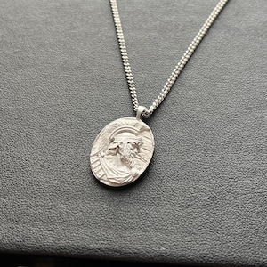 Mens Necklace - 18K Gold Warrior Pendant - Greek God Ares Pendant ...