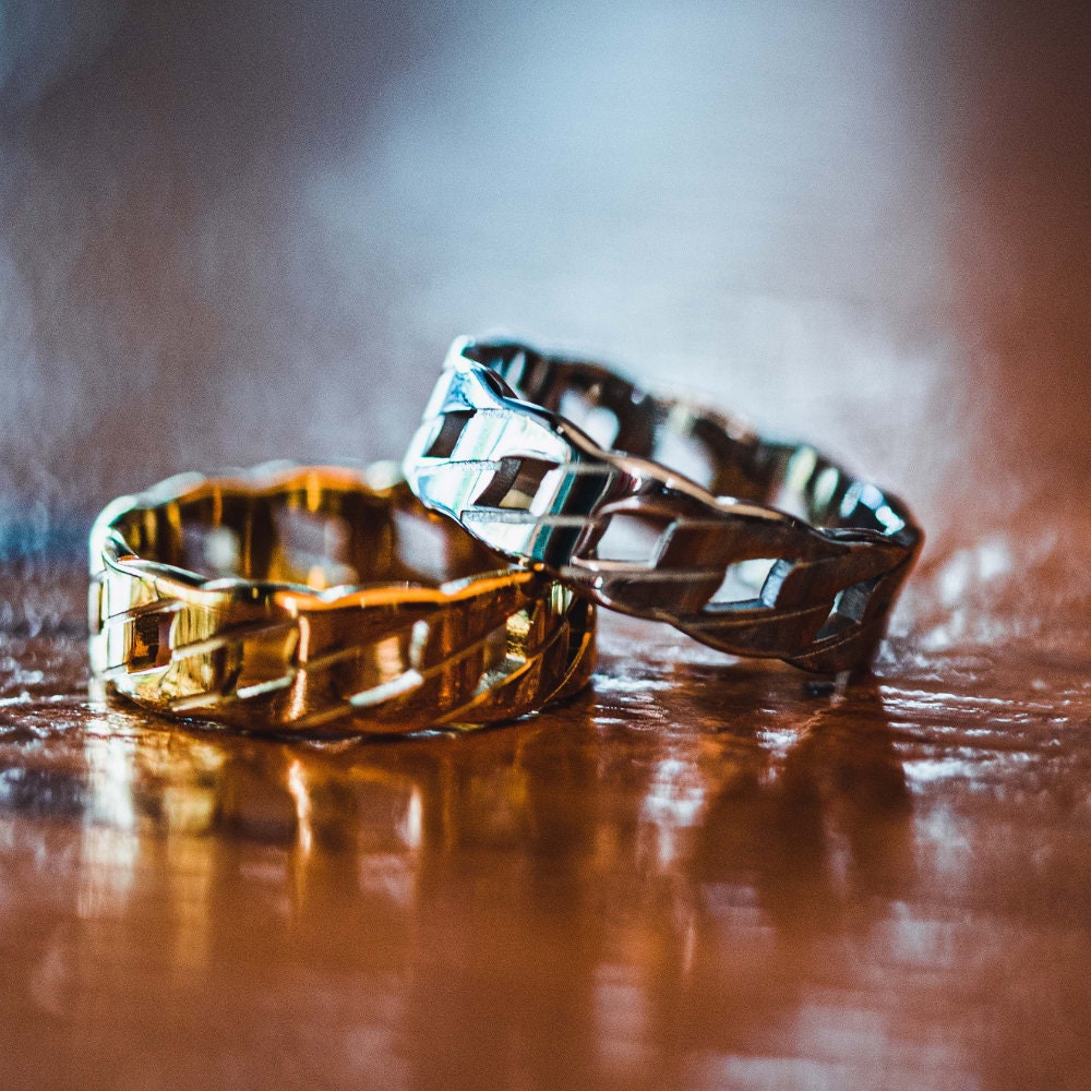 Mens Ring Cuban Chain Styled Ring Gold Polished Ring Man - Etsy UK