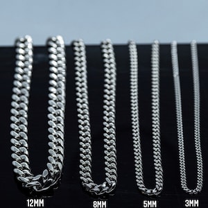 5mm Silver Connell Chain, Mens Chain, Silver Curb Chain Mens, Mens ...