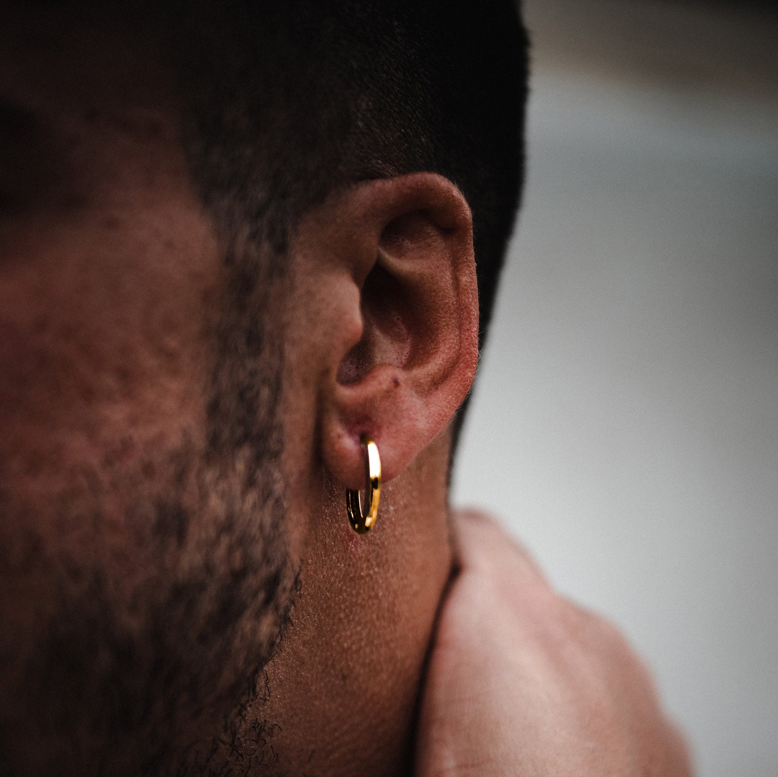 Mens Gold Hoop Earrings - 12mm/18mm Mens Hoop Earrings - Hoops for Men ...