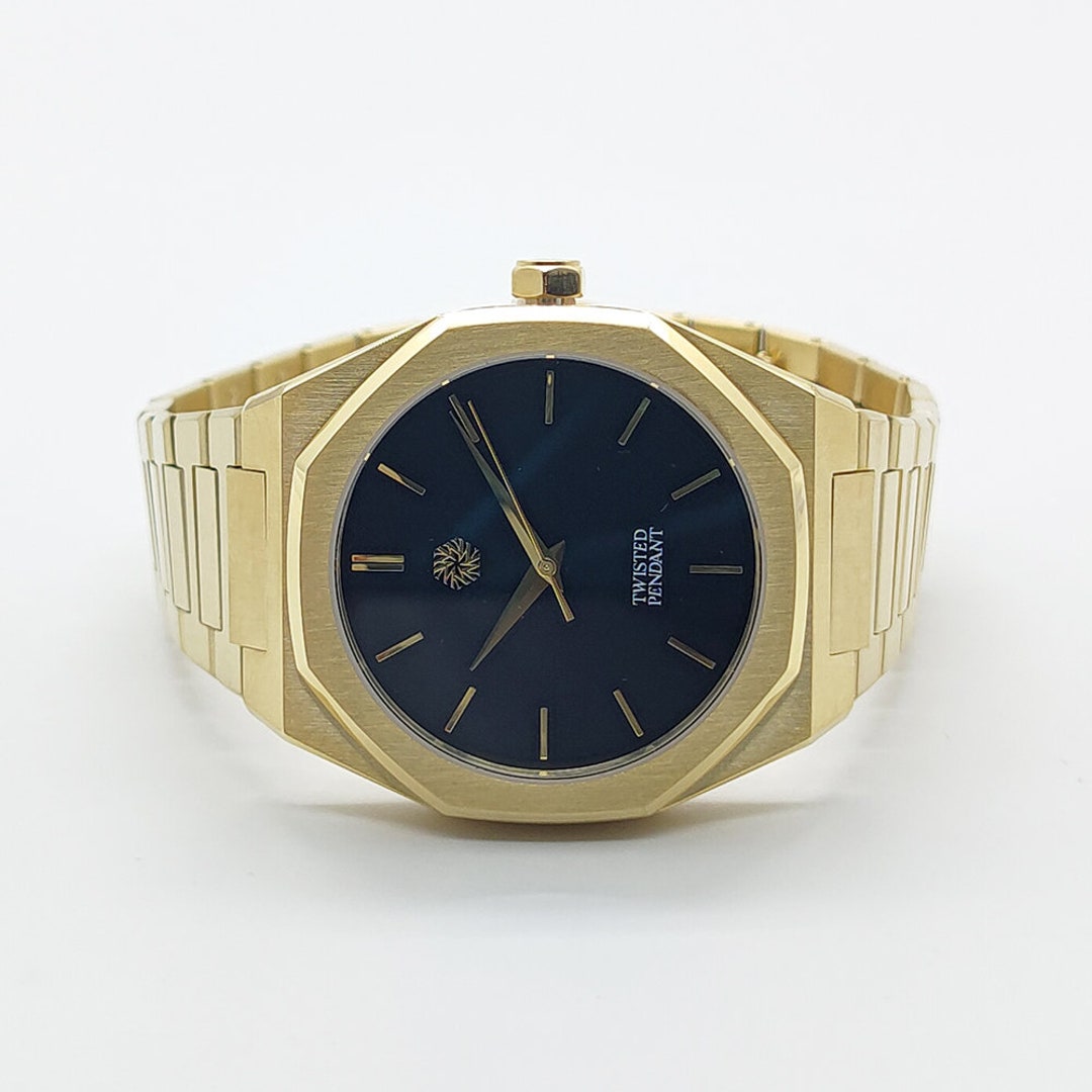 Gold Watch for Men - Mens Gold Watch - Minimalist Gold Watch With Black ...