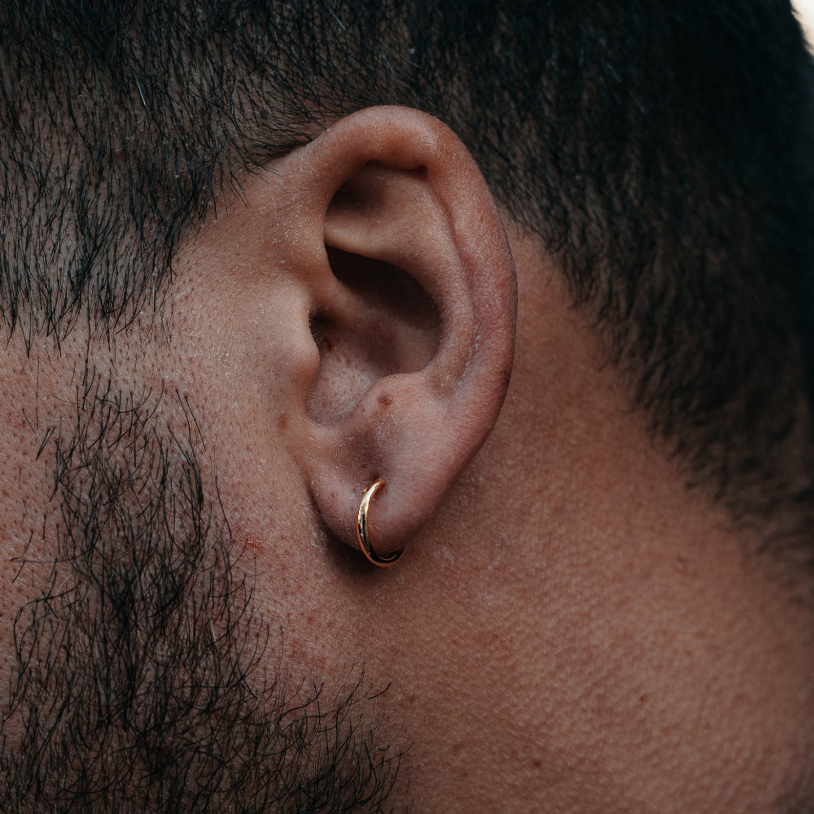 Mens Earrings - Mini Hoop Earrings Men - Mens Hoop Earrings - 925 ...
