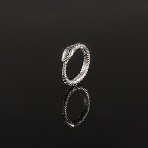 18K Gold Snake Ring for Men - Waterproof Snake Ring - Thin Snake Band ...