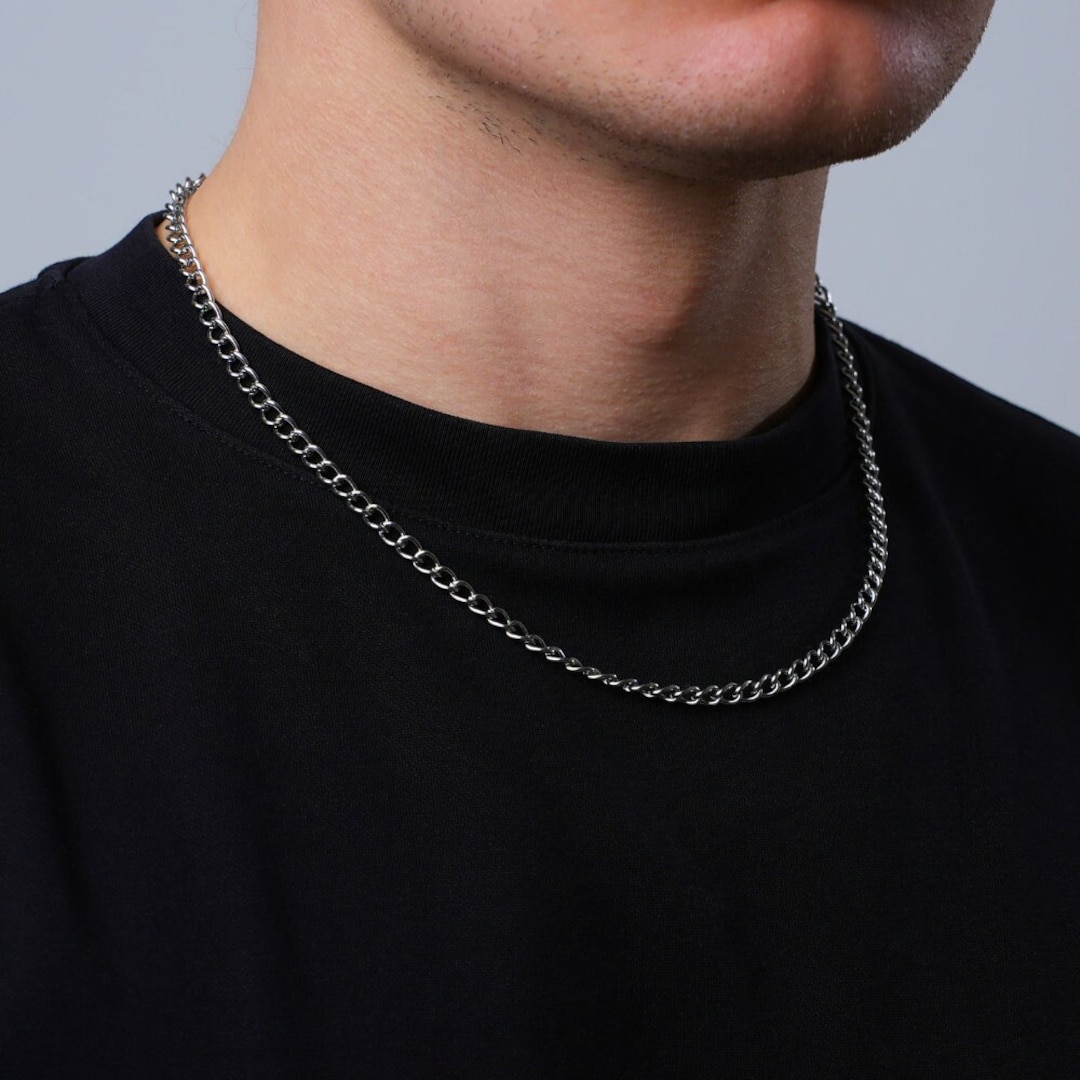 Mens Silver Chain, 5mm Silver Connell Chain, Mens Chain, Silver Chain ...