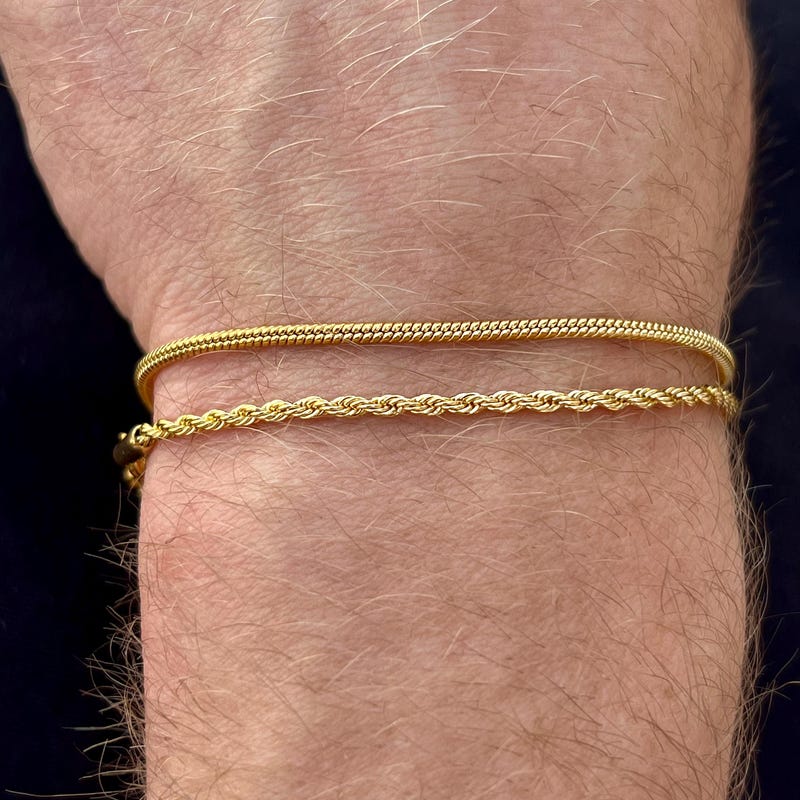 Mens Bracelet Set Metal - Etsy