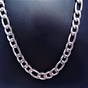 Mens Necklace, Chunky Silver Chains for Men, Thick Silver Chain Men ...