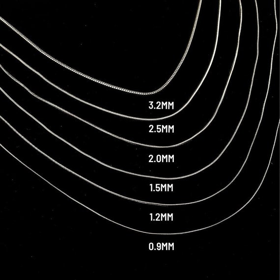 Mens Necklace Silver Snake Chain Men Minimalist Silver - Etsy