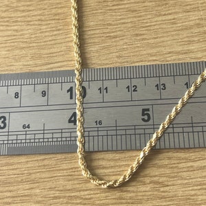 Gold Rope Chain, 23K Gold Plated Chain Necklace, Mens Gold Rope Chain ...