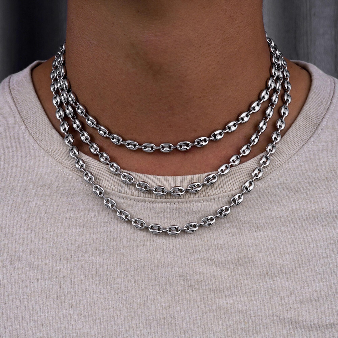 Silver Anchor Mariner Chain, Mens Chain, 7mm Silver Chain Mens, Mens ...