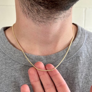 23K Gold Chain - Mens Gold Miami Cuban Link Chain - Thin Gold Chains ...