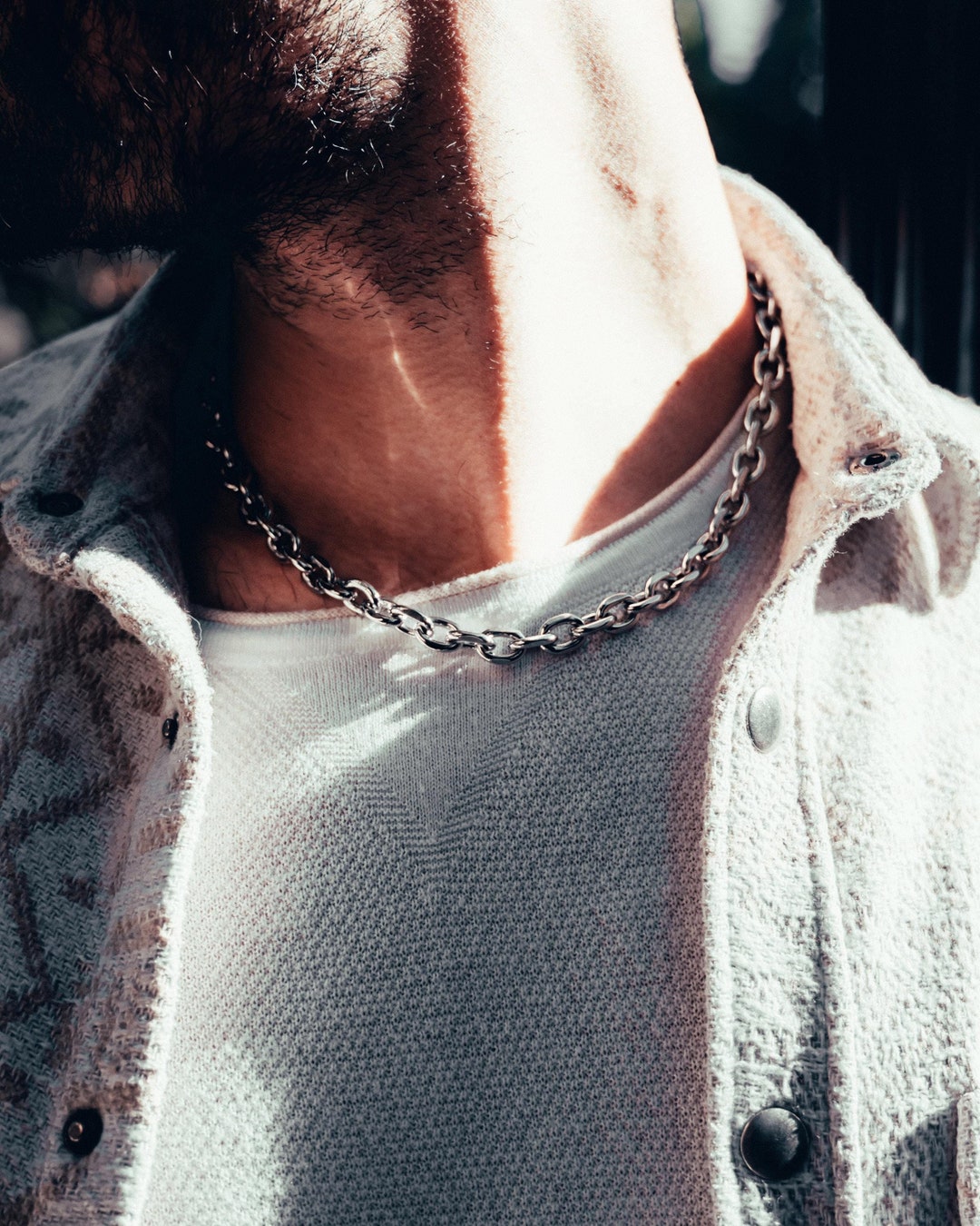 Mens Chain, 9mm Thick Silver Necklace Men, Mens Silver Chain, Mens ...