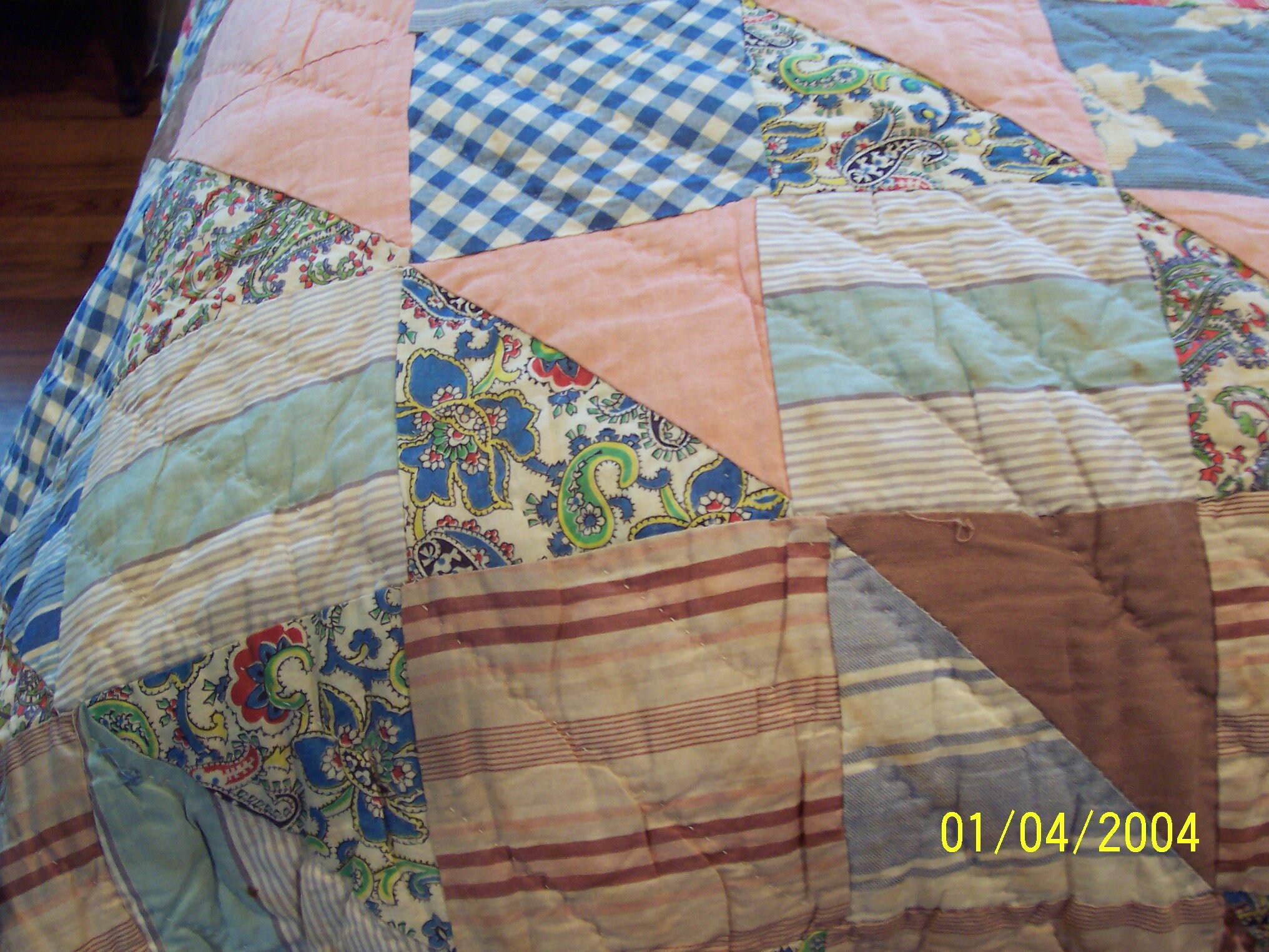 1930s True Scrap Triangle and Squares Quilt - Etsy