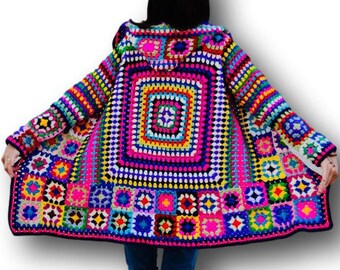 Pink Crochet Jacket - Etsy