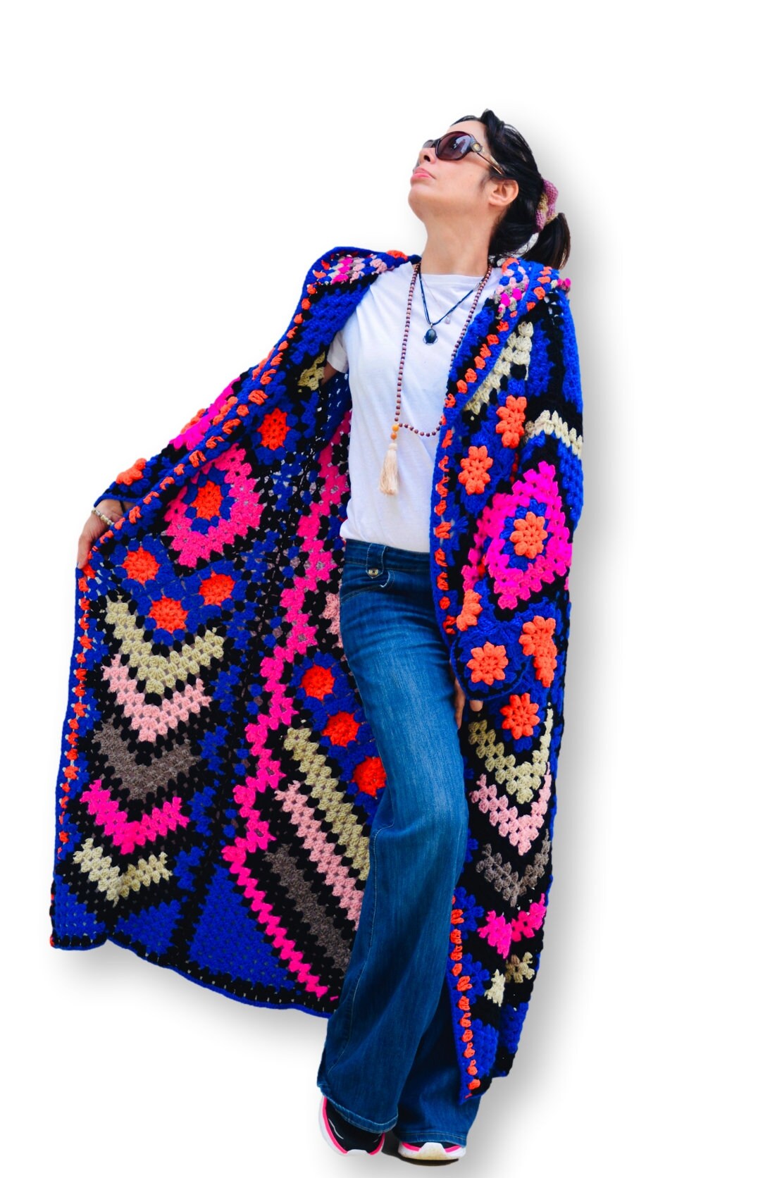 Multicolor Jacket Festival Jacket Sweater for Girlfriend - Etsy