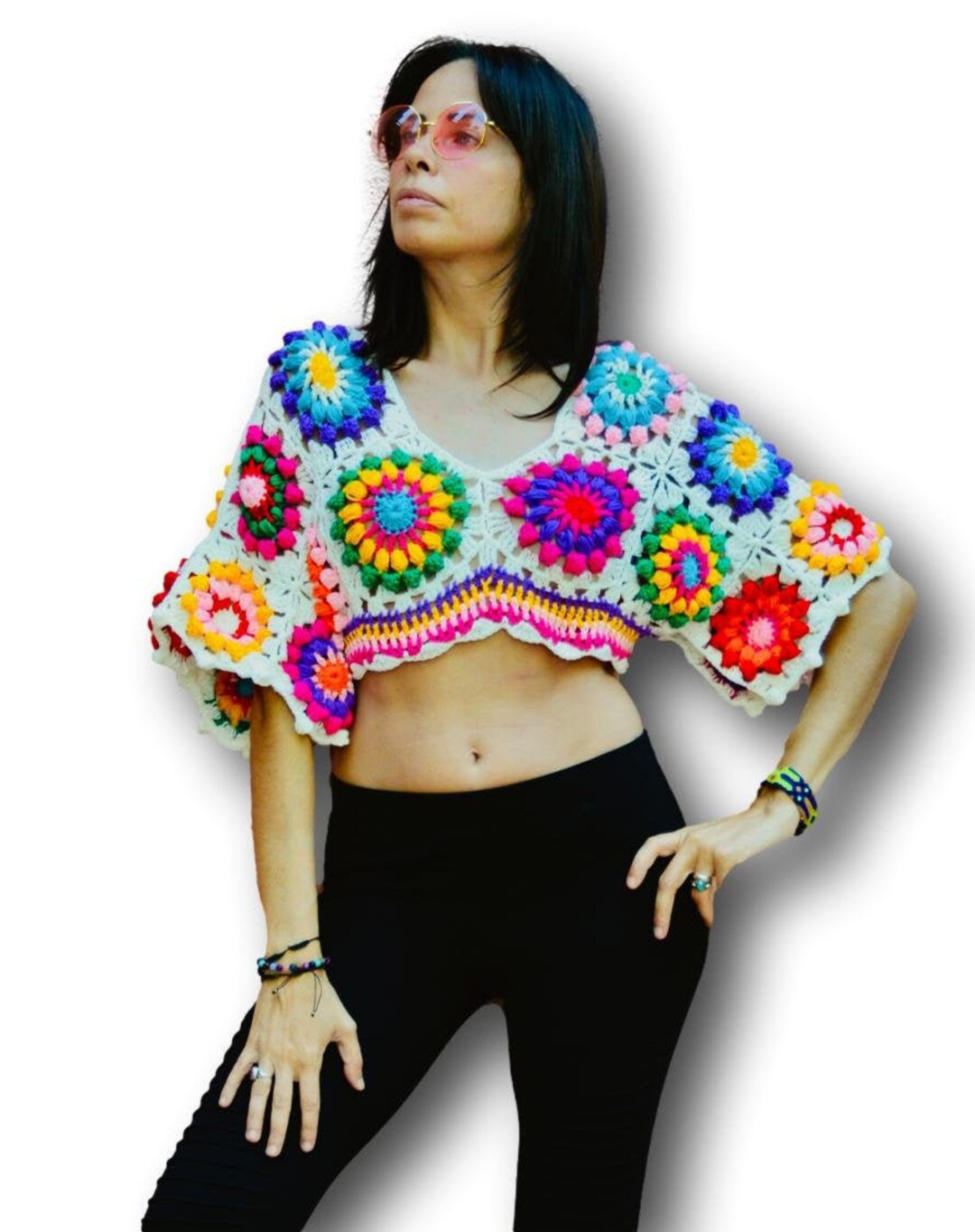 Women Knit Top Colorful Crochet Top Women Crochet Top Boho - Etsy