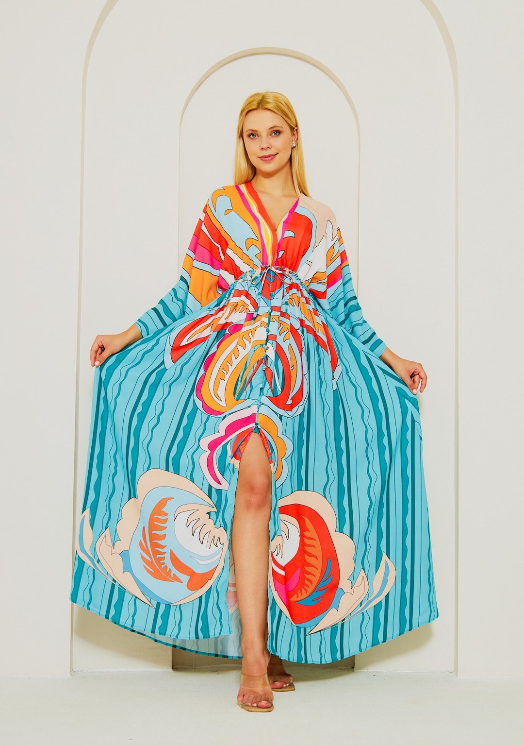 Beach Clothing Summer Pareo Summer Coverup Lounge Kaftan - Etsy