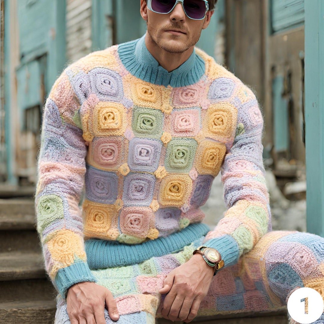 Unique Mens Gift, Wool Sweater for Men, Wool Jacket, Patchwork ...