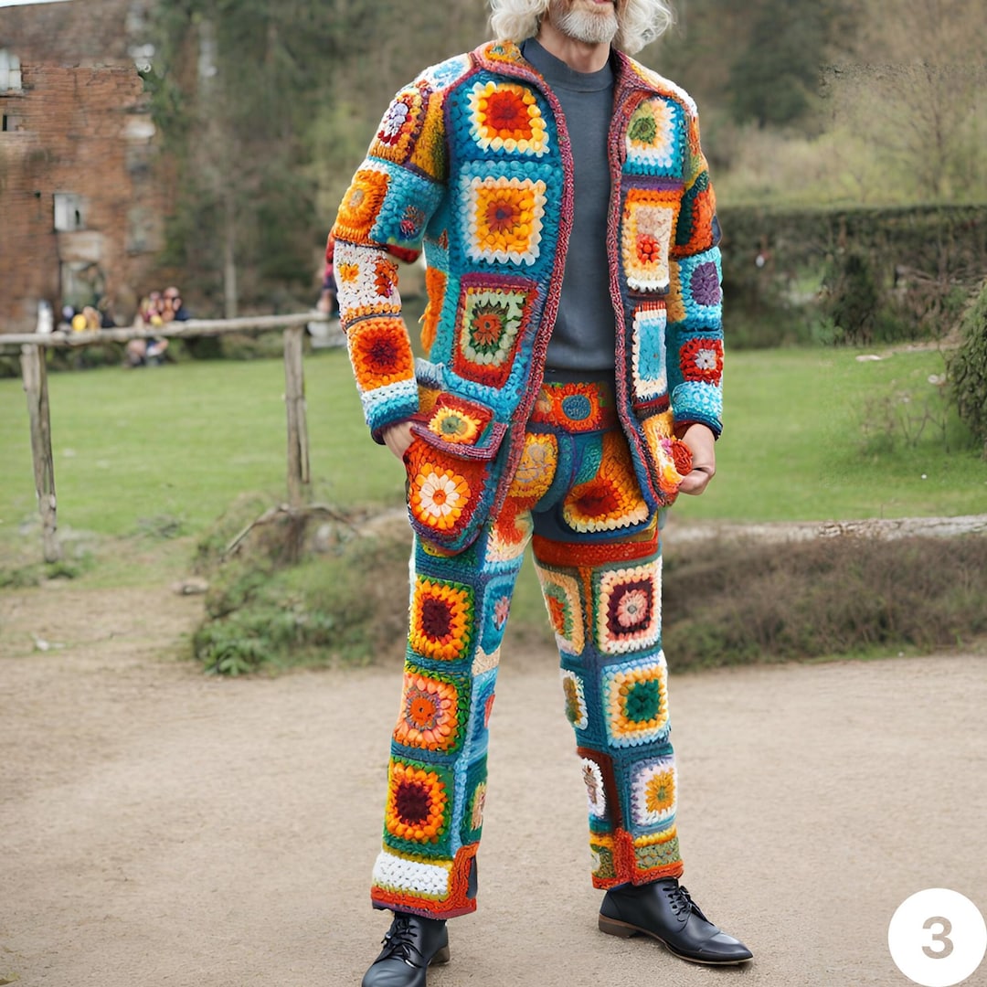 Hippie Men, Boho Men, Handmade Gift Men, Crochet Gift Husband, Pants ...