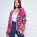 Colorful Sweater Colorful Cardigan Cardigan Woman Colorful - Etsy