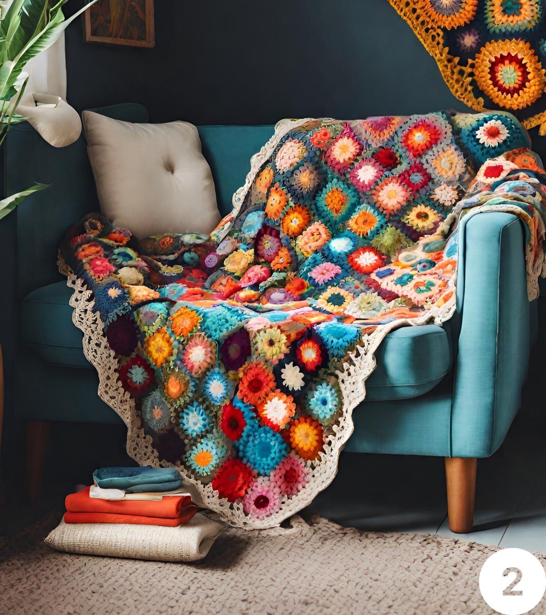 Hand Knit Bedspread Rustic Home Decor Hand Knit Sofa - Etsy