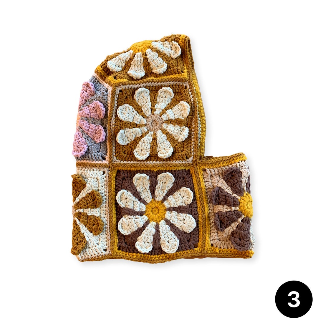 Granny Square Balaclava, Crochet Winter Balaclava, Hand Knit Ski Mask ...