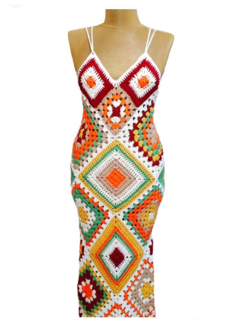 Crochet Dress Sexy Crochet Dress Summer Crochet Dress Long Etsy