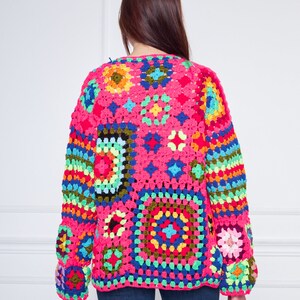 Colorful Sweater Colorful Cardigan Cardigan Woman Colorful - Etsy