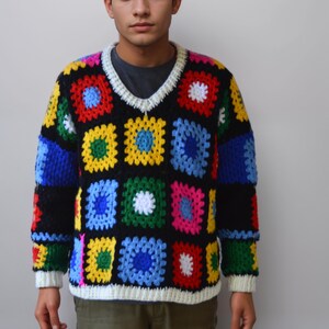 Unique Mens Gift, Wool Sweater for Men, Wool Jacket, Patchwork ...