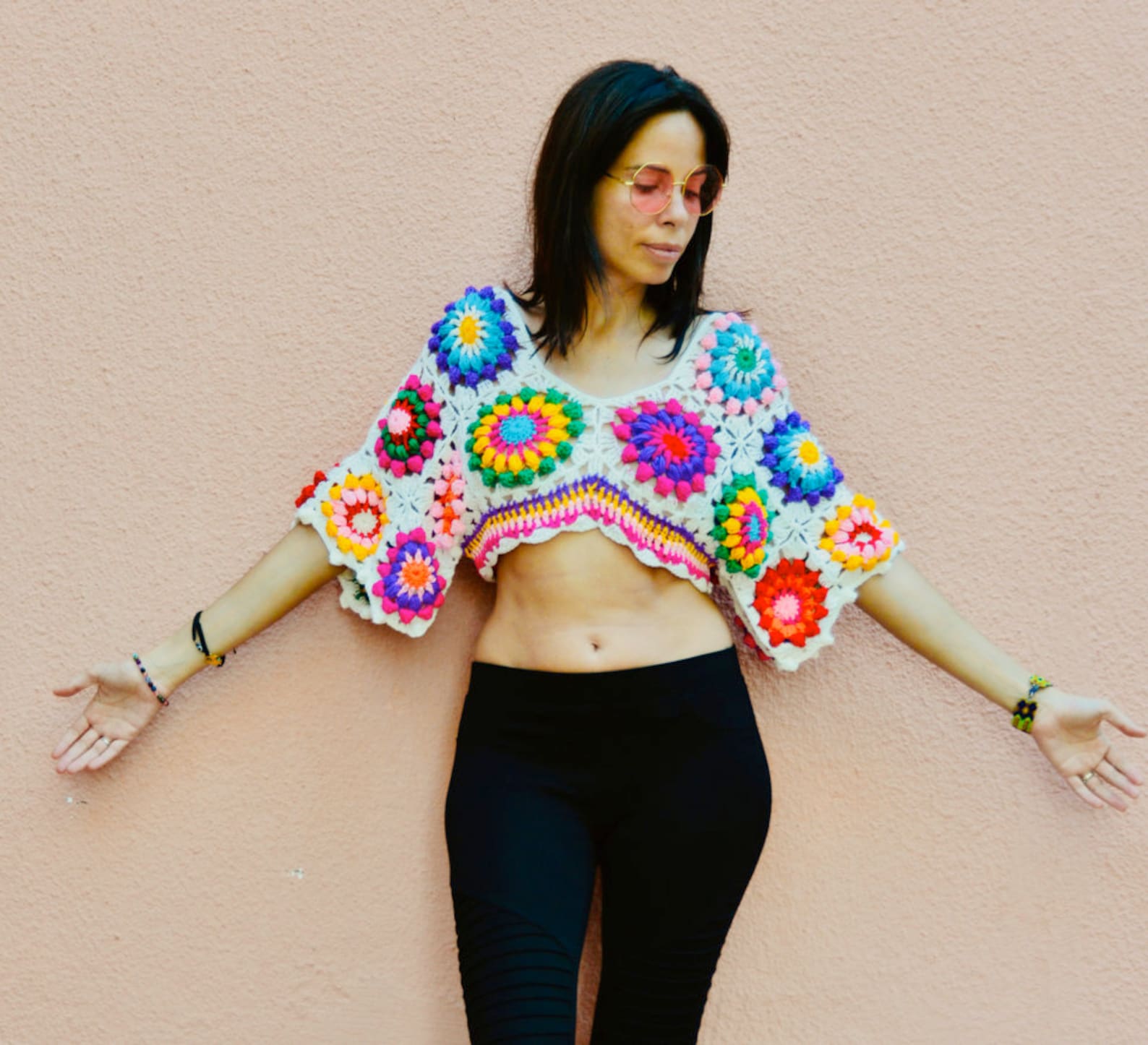 Women Knit top Colorful crochet top Women crochet top Boho | Etsy