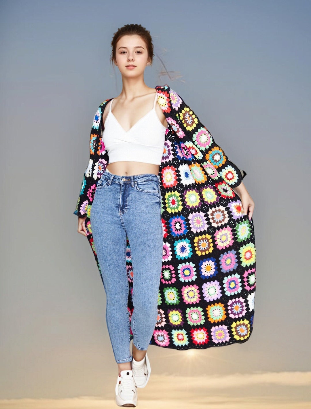 Multicolor Jacket, Festival Jacket, Sweater for Girlfriend, Hippie Coat ...