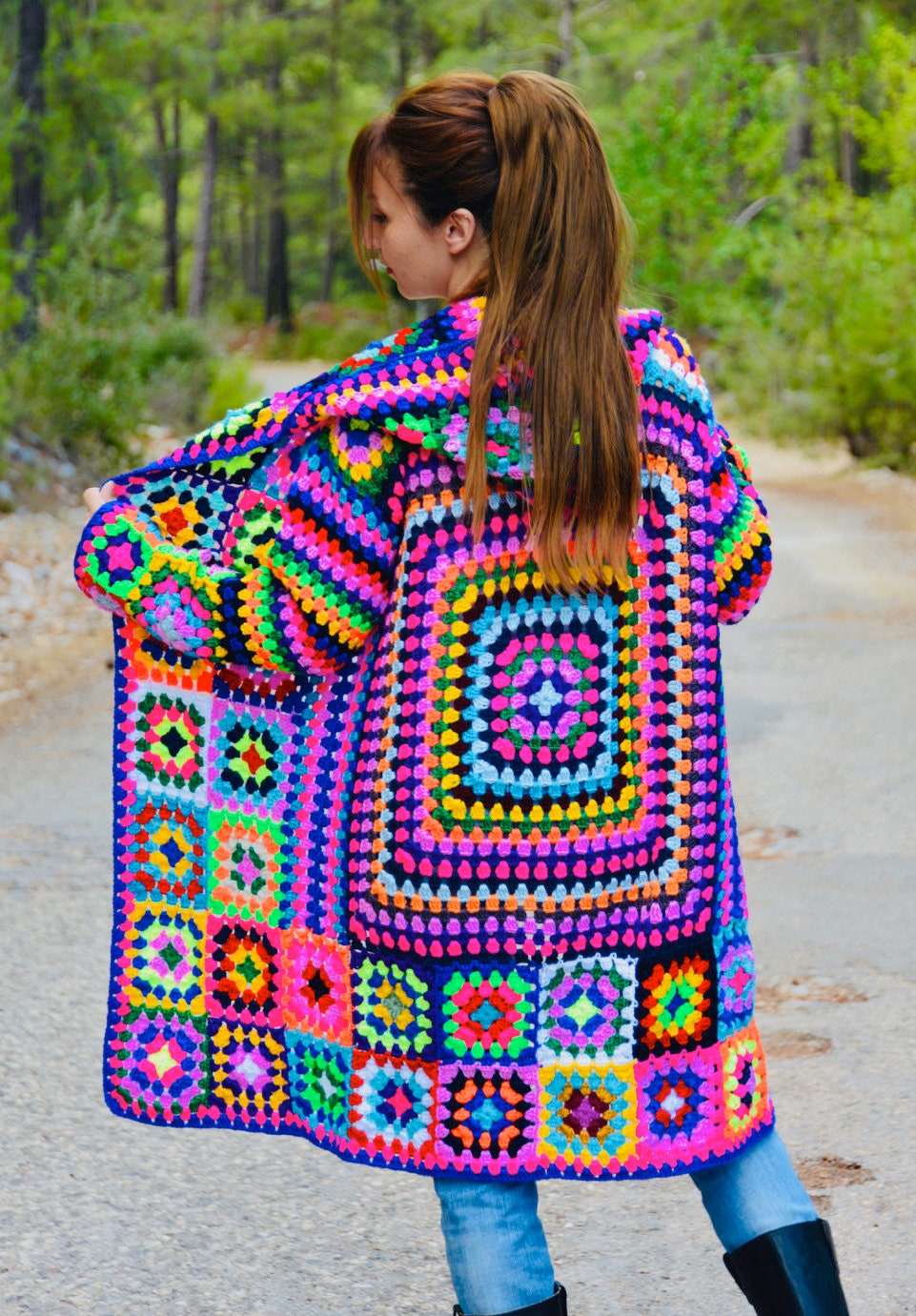 Women Crochet Cardigan Boho Crochet Cardigan Knit Crochet | Etsy Australia