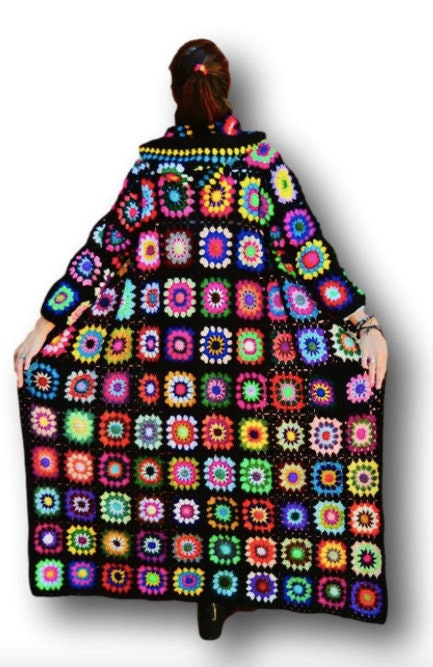 Multicolor Jacket Festival Jacket Sweater for Girlfriend - Etsy