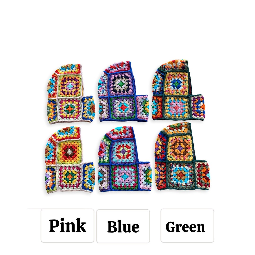 Colorful Balaclava, Unisex Winter Balaclava, Hand Knit Winter Balaclava ...
