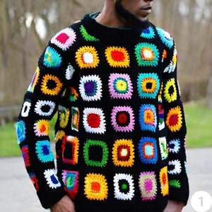 Mens Crochet Sweater, Men's Crochet Top, Winter Sweater for Men, Mens ...