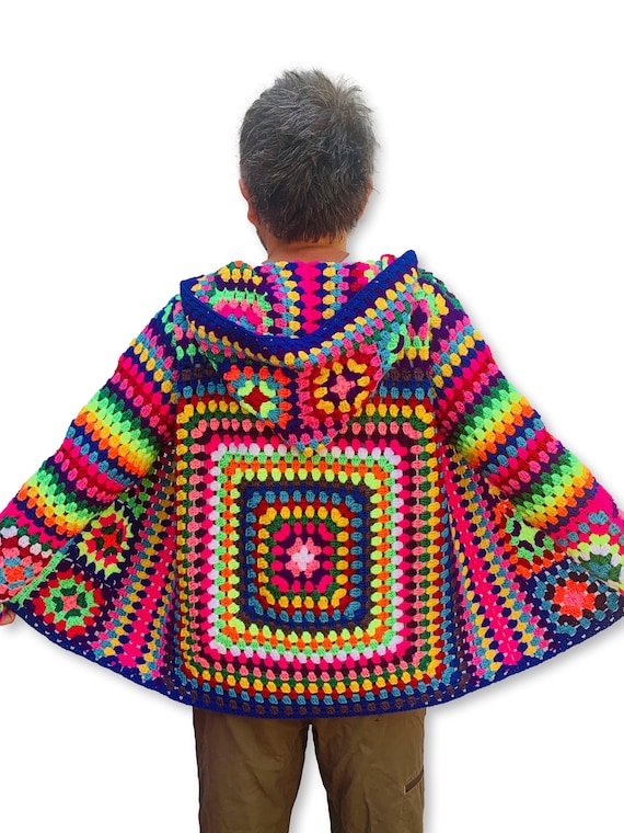 Mens Crochet Sweater Men's Crochet Jacket Winter Jacket - Etsy