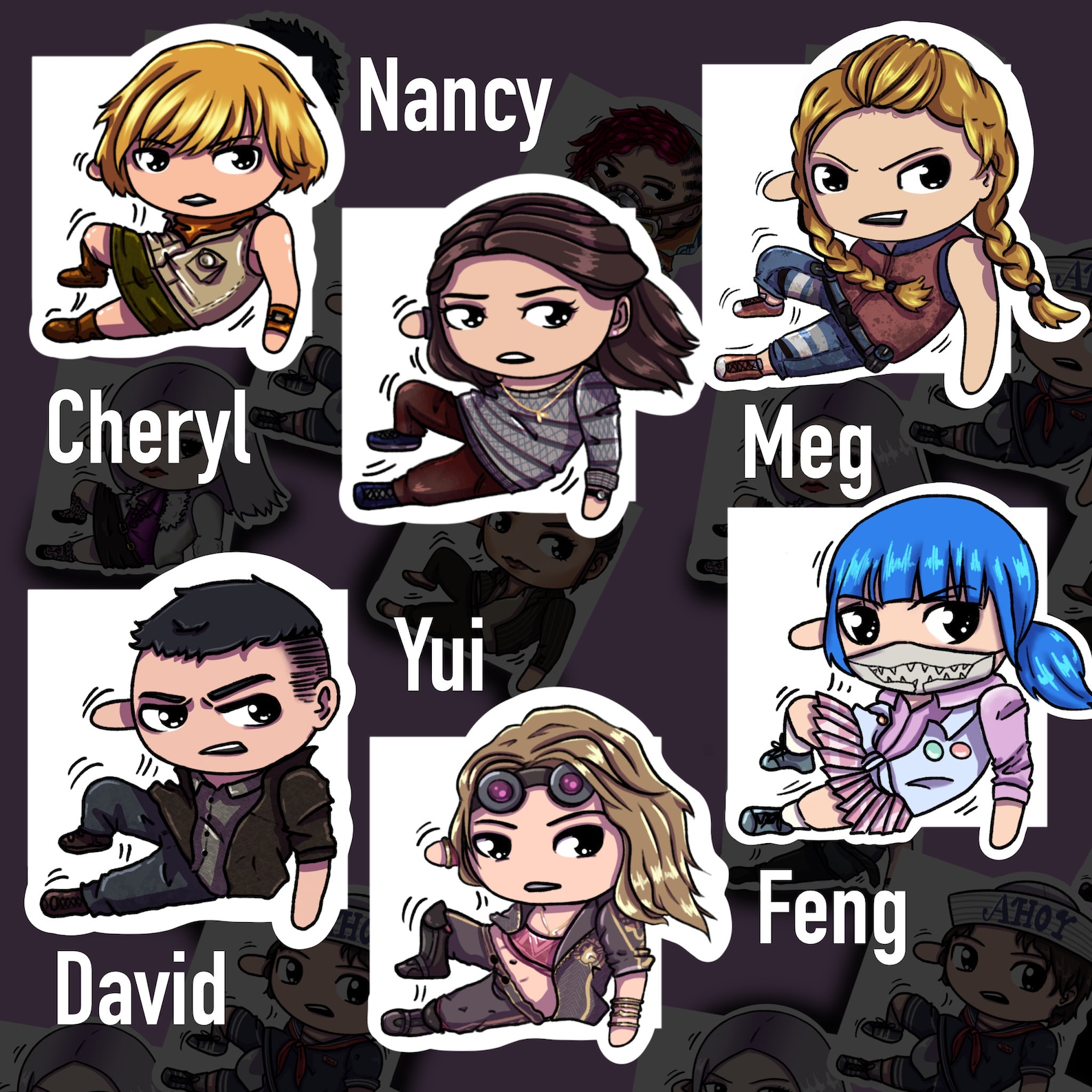 Dead by Daylight // Chibi Vaulting Stickers - Etsy