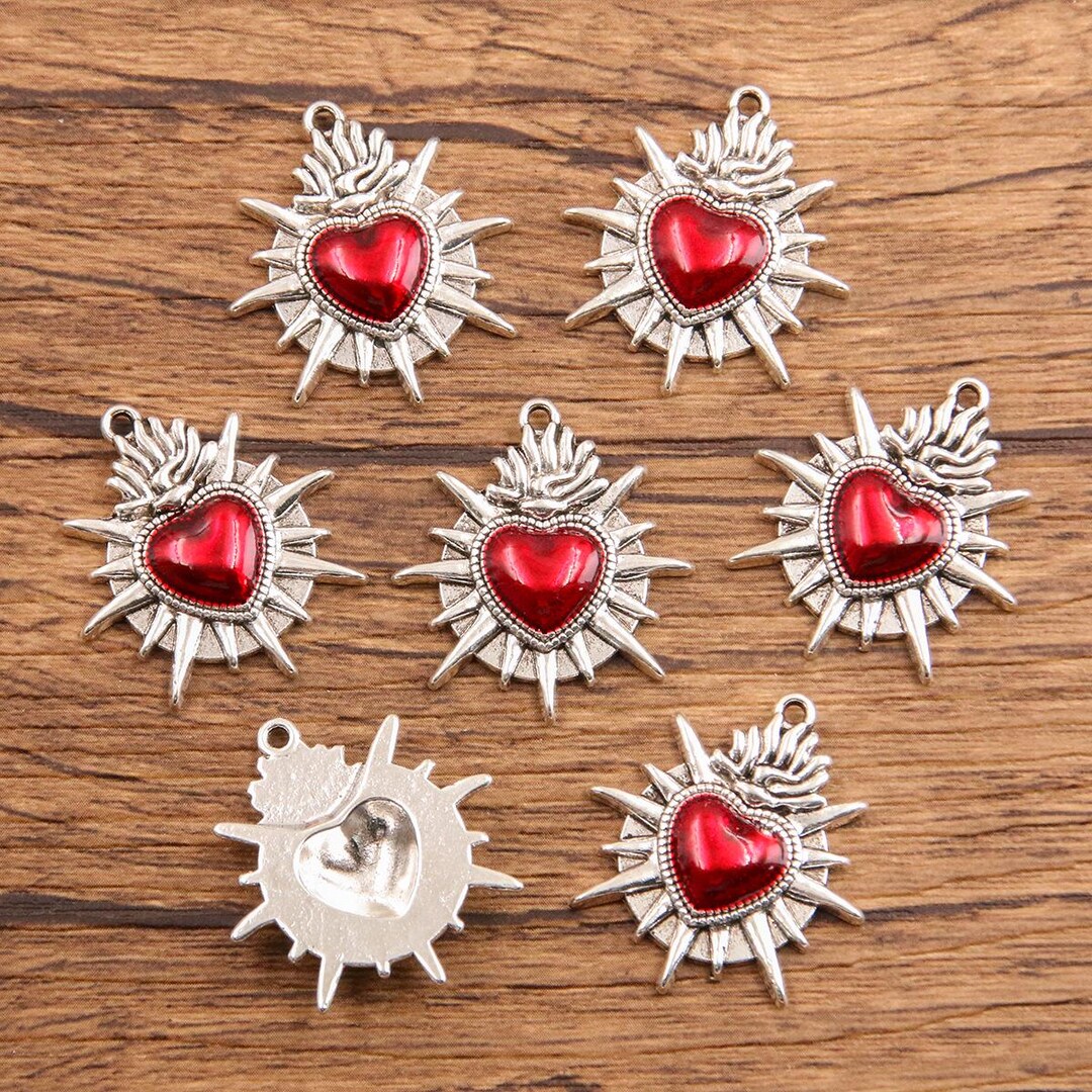 15PCS Silver Tone 3D Bloody Spike Heart Gothic Charm Pendant HYG20 - Etsy
