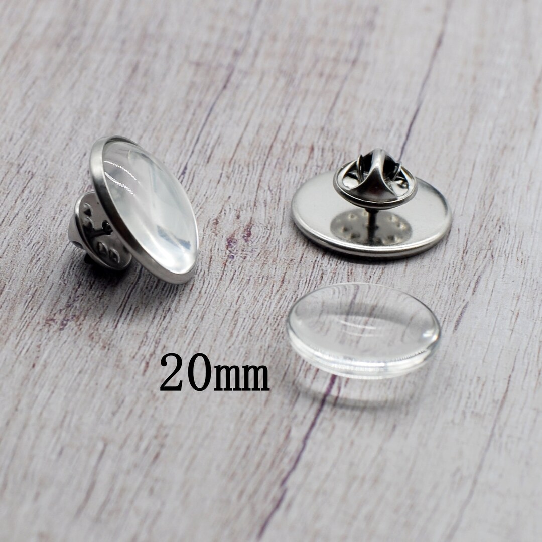 20PCS Stainless Steel ROUND Cabochon Blank Cufflinks Fit 20mm Round ...