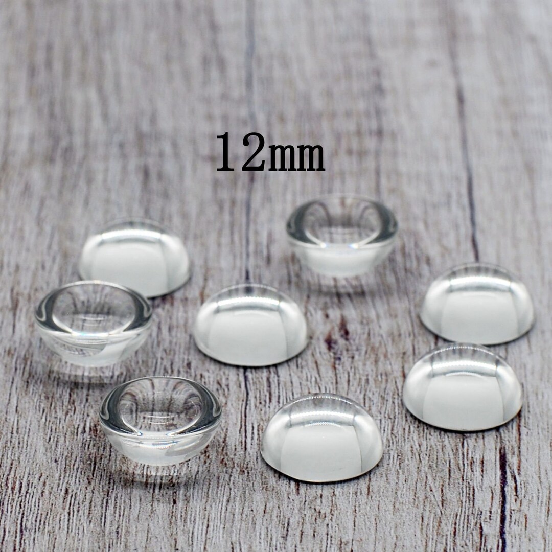 25/60PCS Half Sphere Round Crystal Glass Dome Cabochon Half-ball Round ...