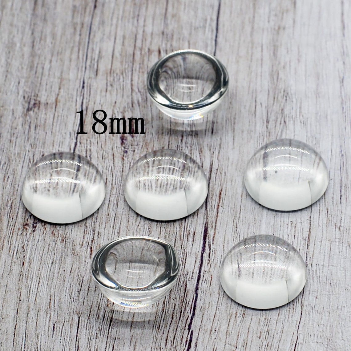 15/40/80PCS Half Sphere Round Crystal Glass Magnifying High - Etsy