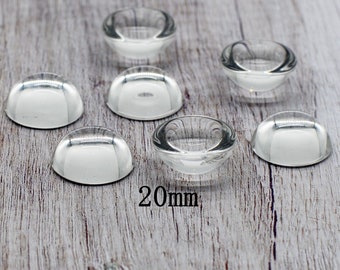 15/40/80PCS Half Sphere Round Crystal Glass Magnifying High - Etsy