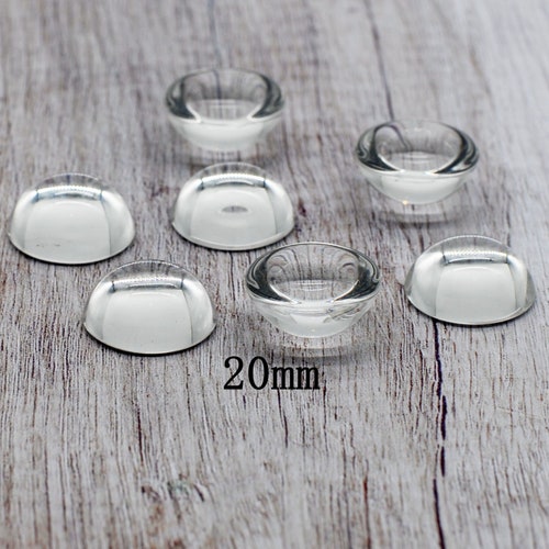 Crystal Glass Magnifying High Dome Half Sphere Round Cabochon - Etsy