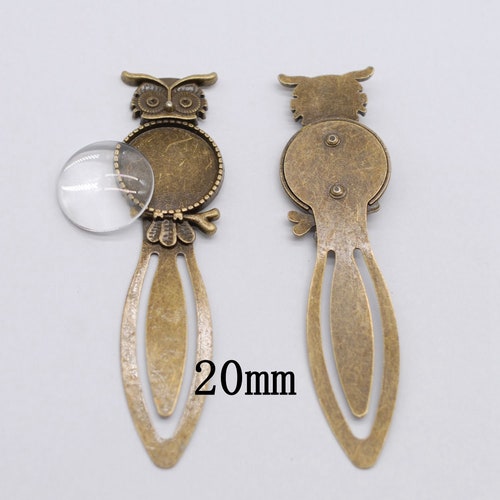 20mm Round Bookmark Base Antique Bronze Bookmark - Etsy