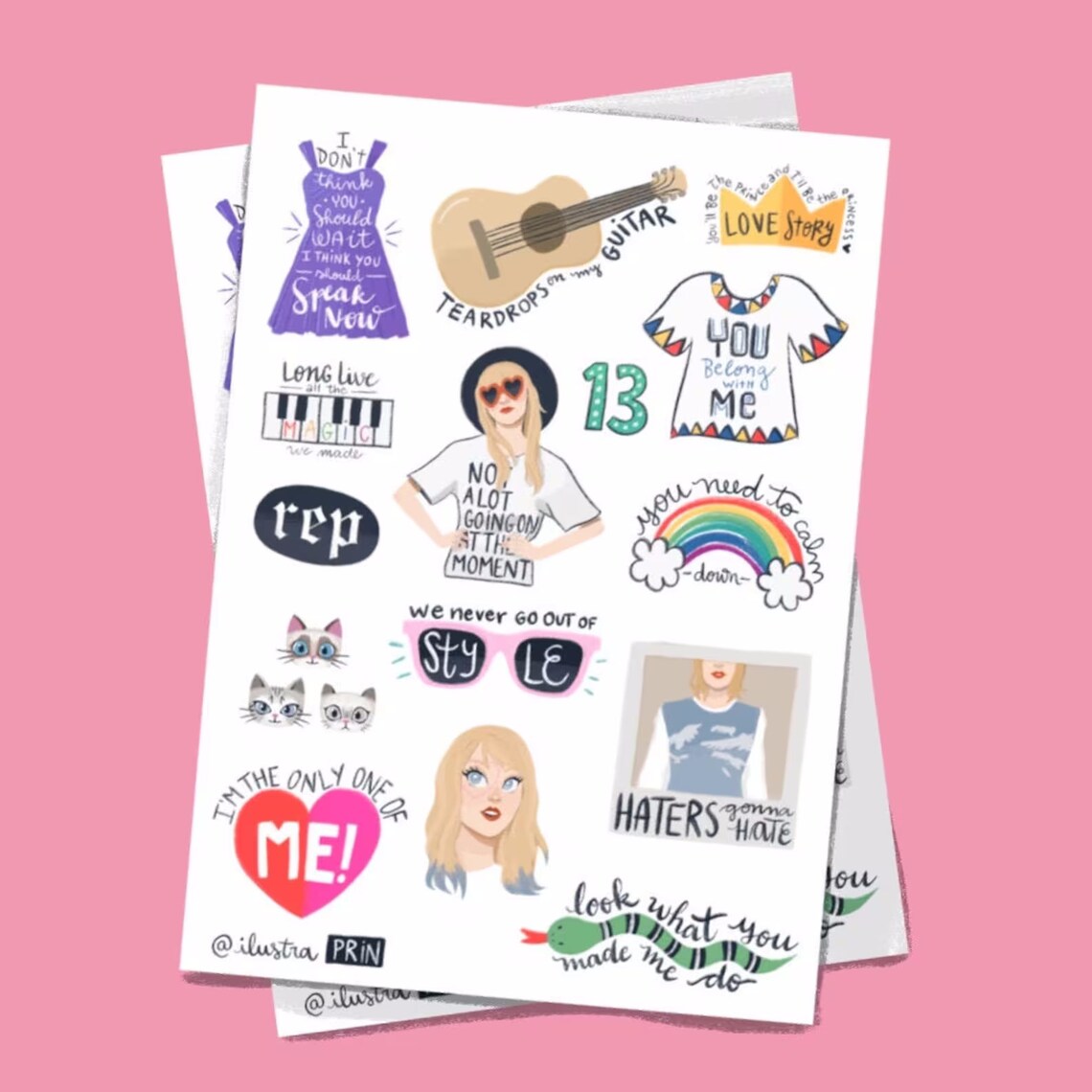 Taylor Swift Sticker Sheet - Etsy