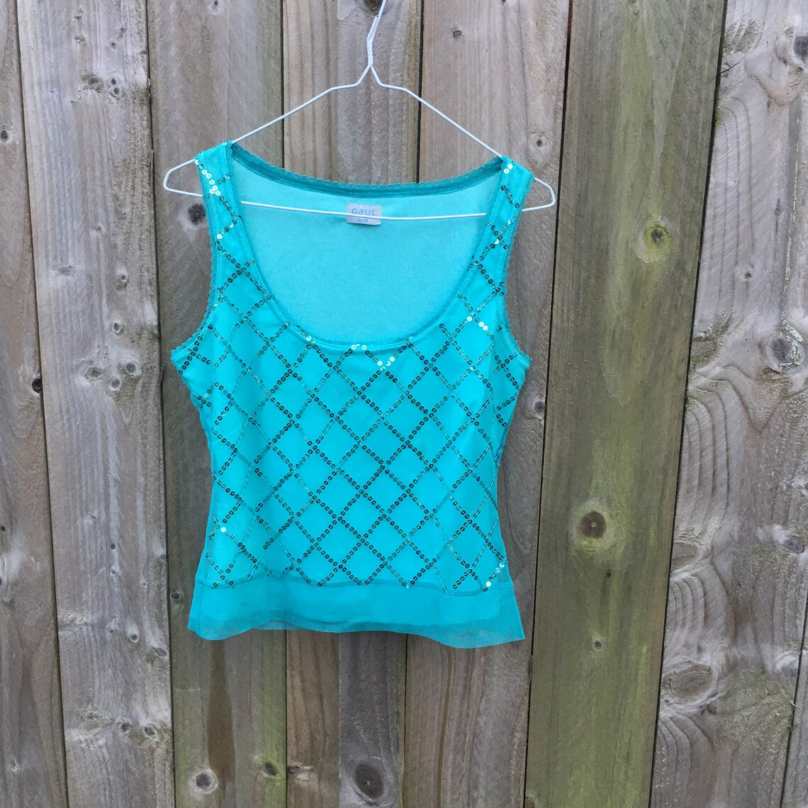 Vintage Y2k Cami Top Mesh Camisole 00s Taglia M British Etsy