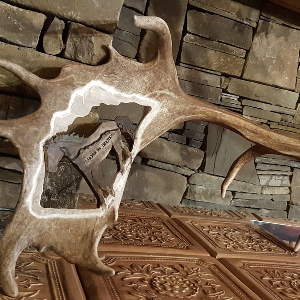 Carved Antler - Etsy