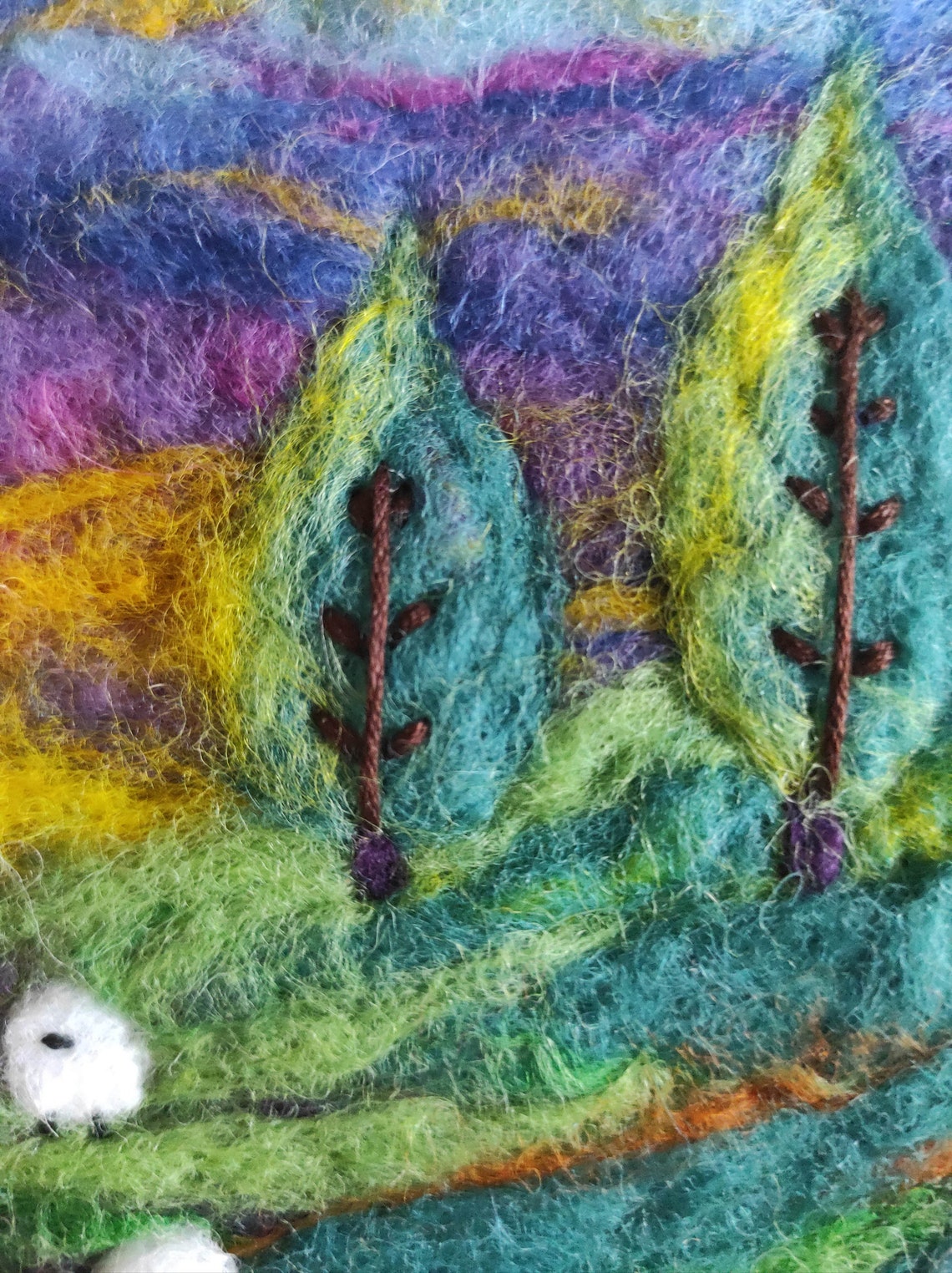 Needle Felting Picture. Felted Art. English Landscape. Home Decor. Wool ...