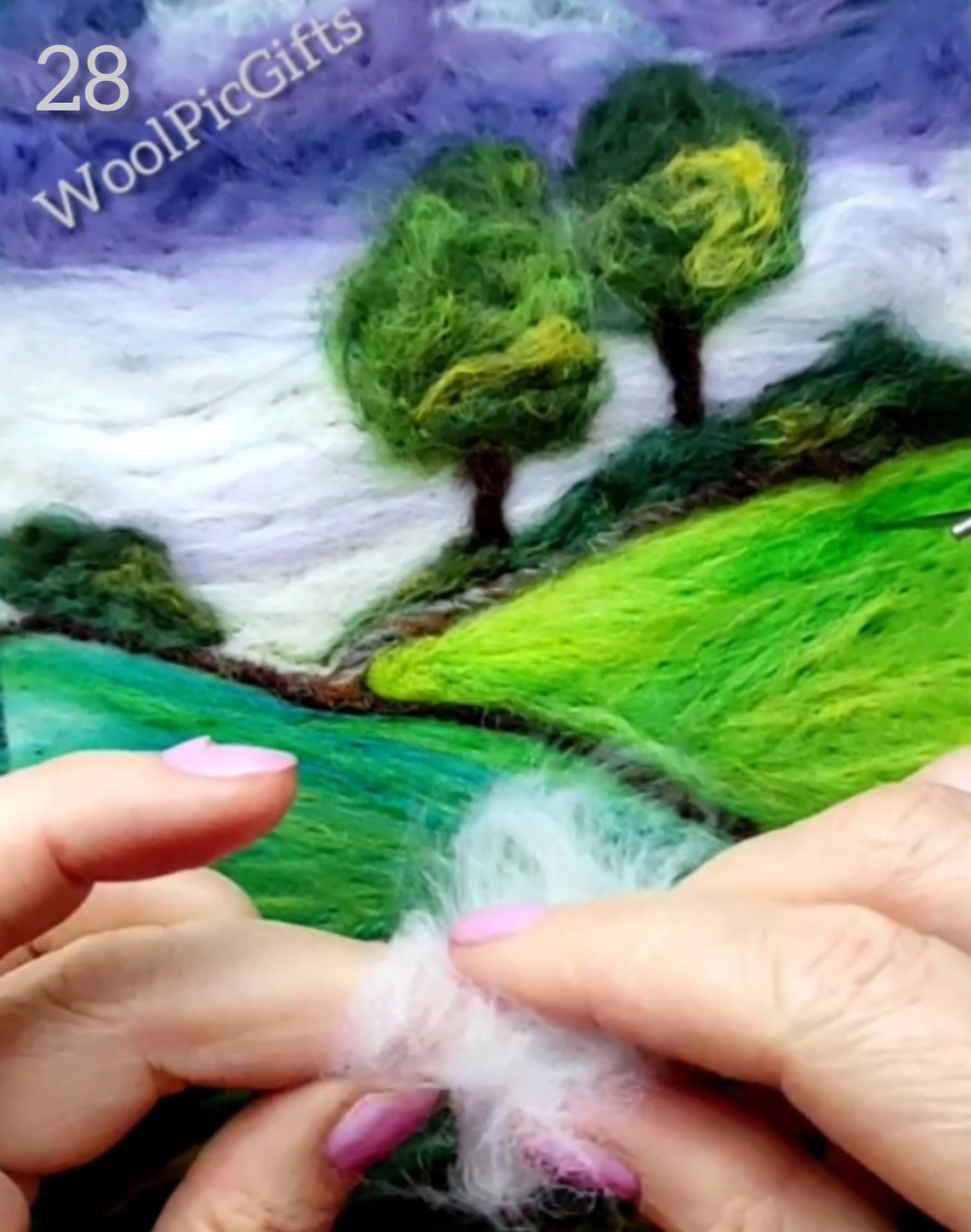 PDF Tutorial Download Needle Felted Painting Felting Landscape Wool ...