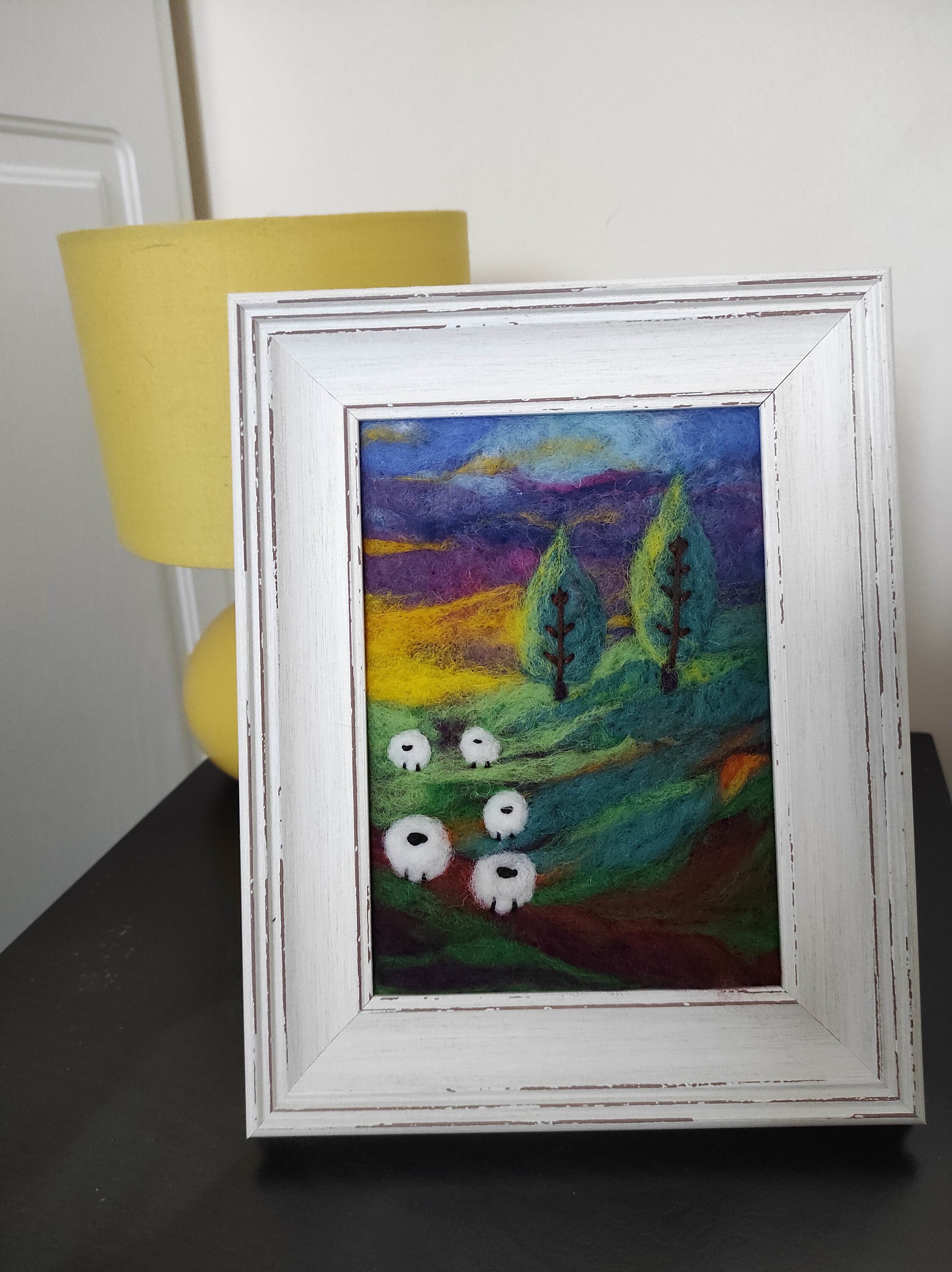 Needle Felting Picture. Felted Art. English Landscape. Home Decor. Wool ...